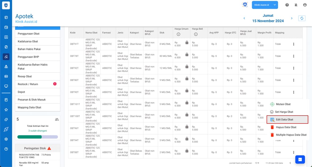 Cara Melihat dan Mengedit Data Obat yang Sudah Terintegrasi Master Data ...